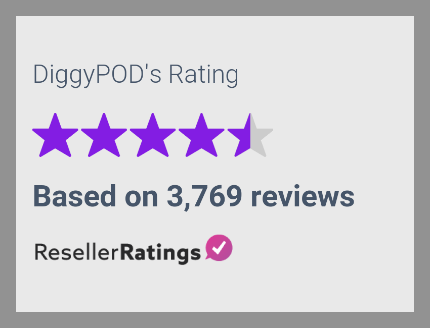 DiggyPOD Reviews | 3,768 Reviews of Diggypod.com | ResellerRatings