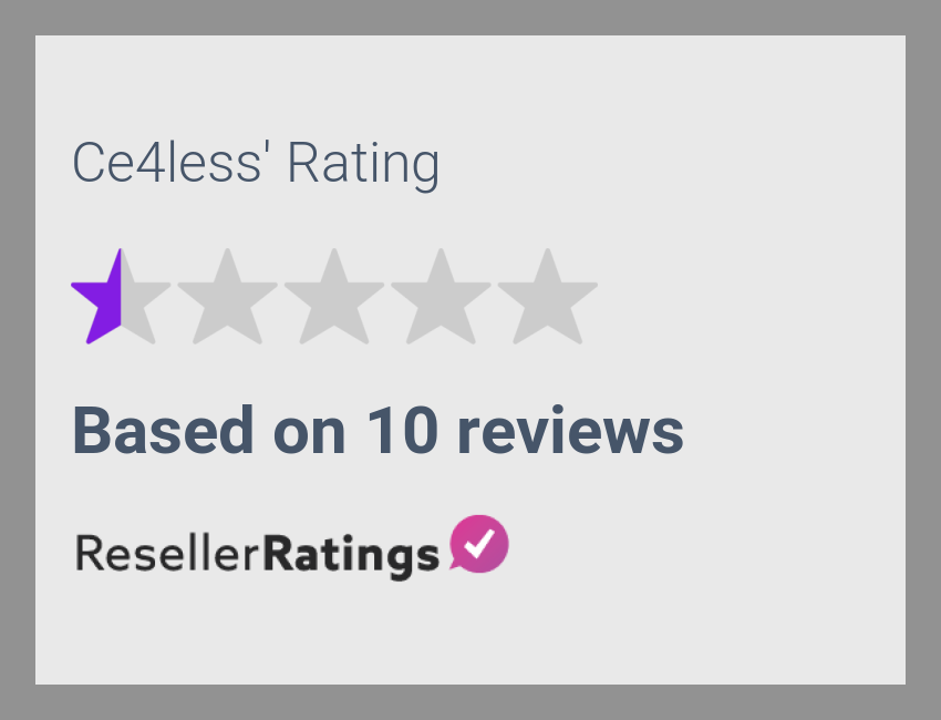 Ce4less Reviews | 10 Reviews of Ce4less.com | ResellerRatings