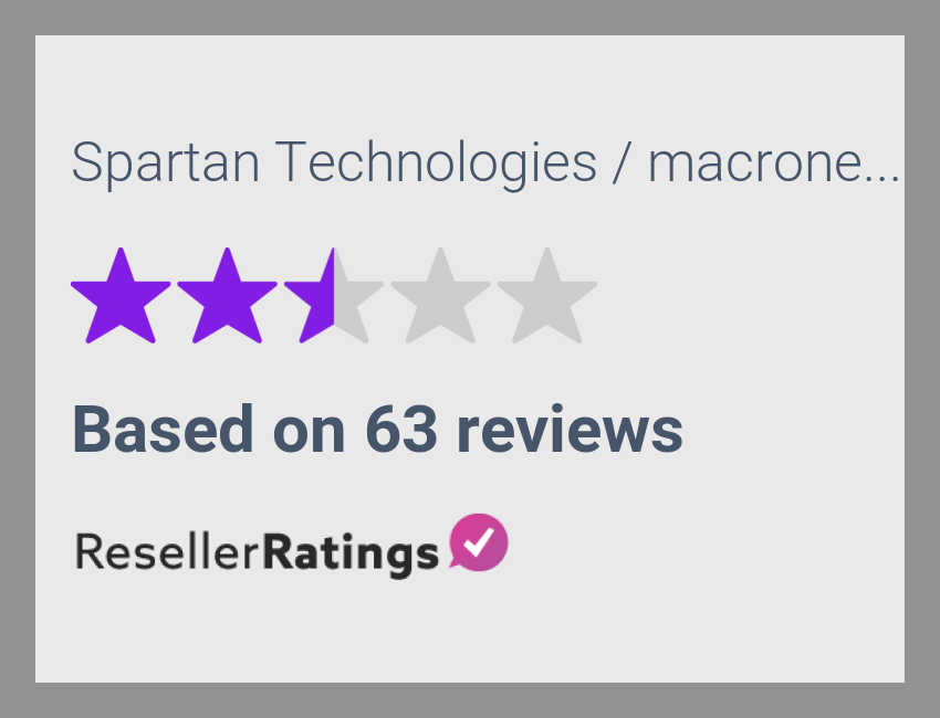 Spartan Technologies / macronetgroup.com Reviews | 63 Reviews of Spartantech.com | ResellerRatings