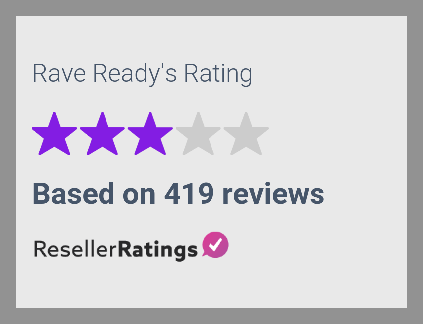 Rave Ready Reviews | 419 Reviews of Raveready.com | ResellerRatings