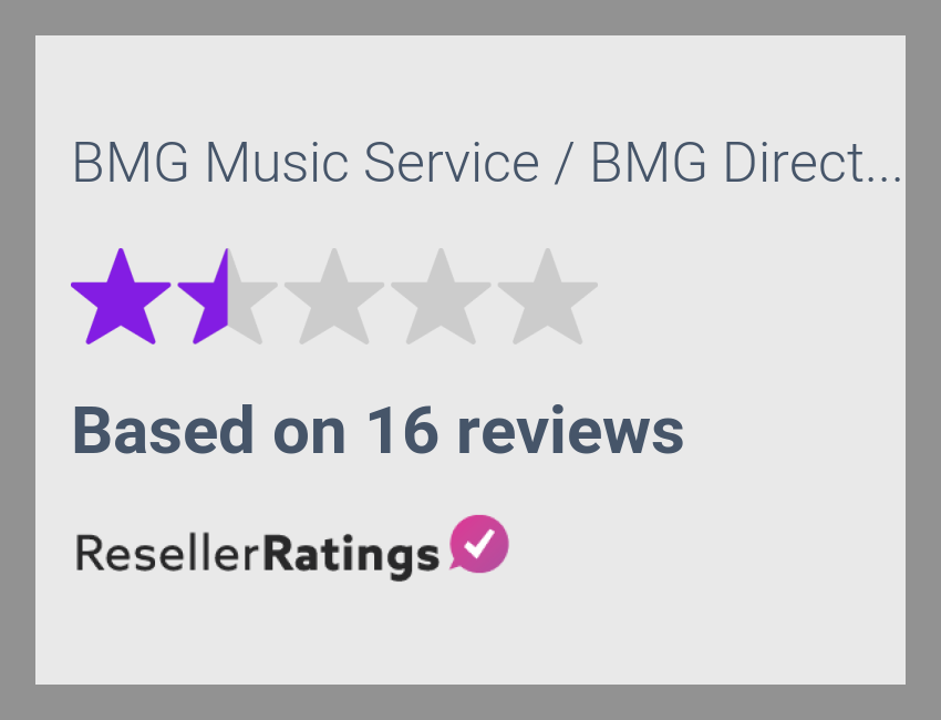 BMG Music Service / BMG Direct / CD Lounge Reviews | 16 Reviews of ...